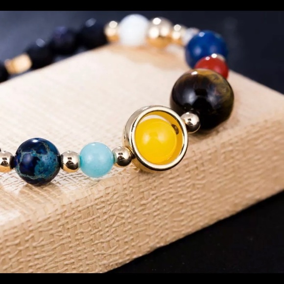 Jewelry | Universe Planets Bead Bangles Natural Solar System | Poshmark
